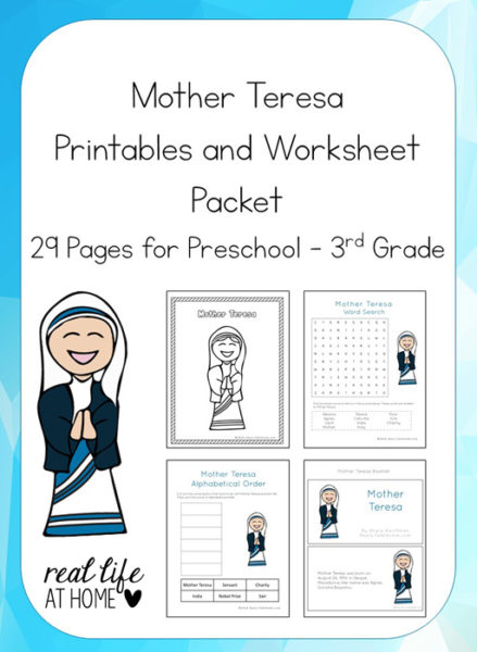 Mother Teresa Printables Packet