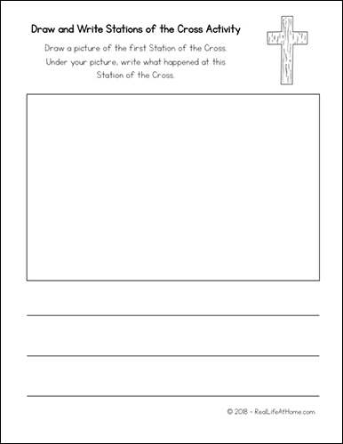 Stations of the Cross Draw and Write Activity Packet