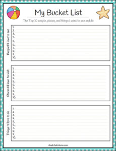 Summer Journaling Pages for Tweens and Teens