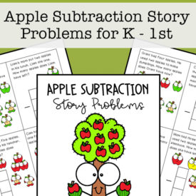 Apple-themed Story Problems Task Cards Set
