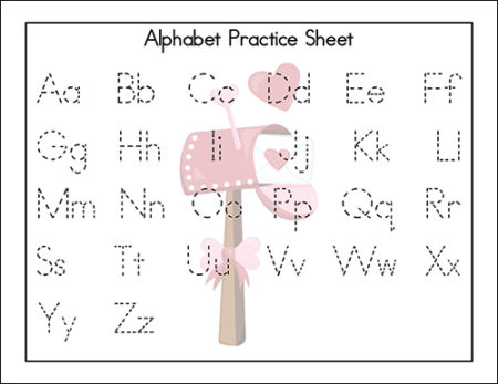 Valentine Hearts Alphabet Printables Packet for Preschool – Kindergarten