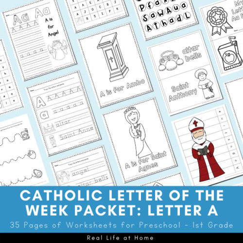 Letters A – Z BUNDLE: Catholic Letter of the Week Worksheets and ...