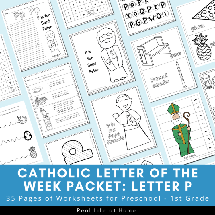 Letters A – Z BUNDLE: Catholic Letter of the Week Worksheets and ...