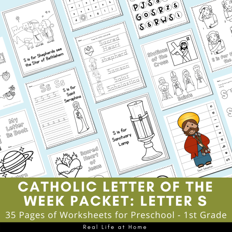 Letters A – Z BUNDLE: Catholic Letter of the Week Worksheets and ...