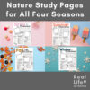 Nature Study Observation Sheets for All Four Seasons