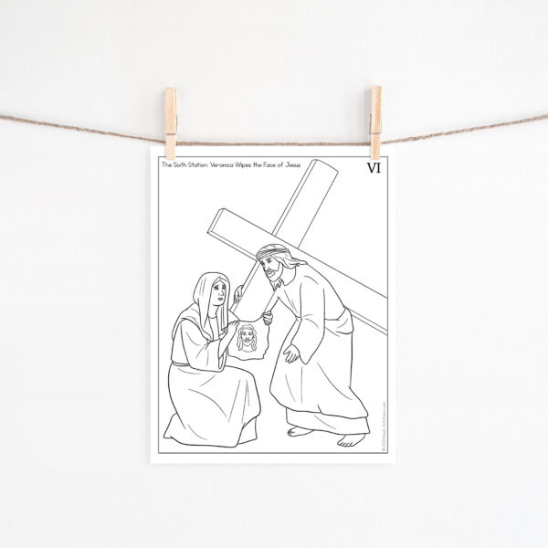 Stations of the Cross Coloring Pages Set (15 Coloring Pages)