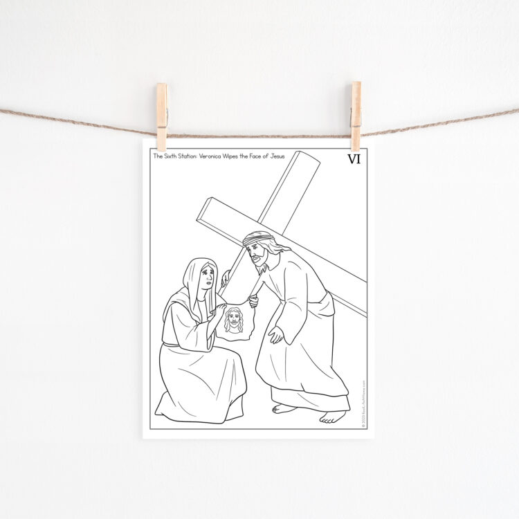 Stations of the Cross Coloring Pages Set (15 Coloring Pages)