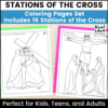 Stations of the Cross Coloring Pages Set (15 Coloring Pages)