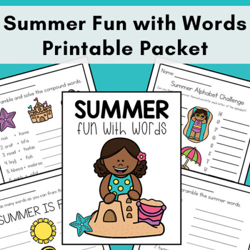 Summer Words Activity Packet for 1st – 3rd Grade
