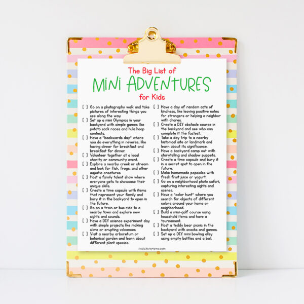 The Big List of Mini Adventures for Kids and Families (48 Activities)