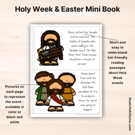 Holy Week and Easter Mini Book for Kids (12-page Mini Book)