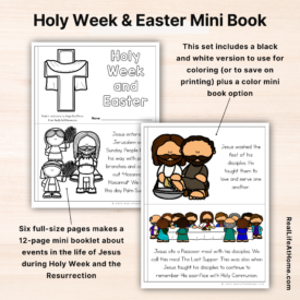 Holy Week and Easter Mini Book for Kids (12-page Mini Book)