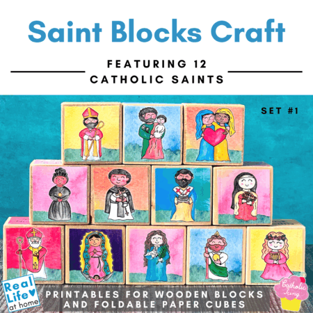 12 Catholic Saint Blocks Craft ( Printables for Wooden Blocks and ...