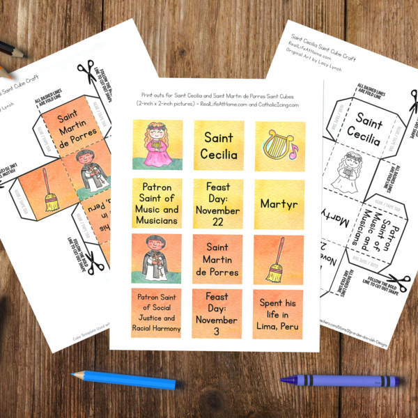 12 Catholic Saint Blocks Craft ( Printables for Wooden Blocks and ...