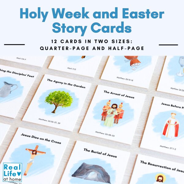 Holy Week and Easter Story Cards for Kids and Families | Watercolor ...